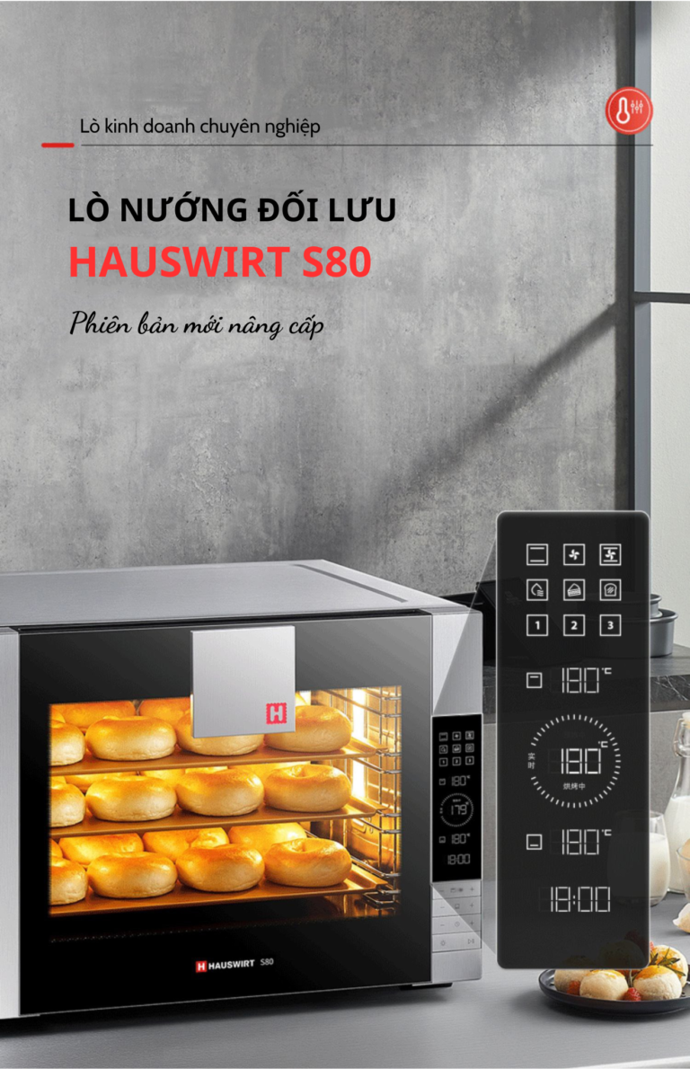 Lò nướng đối lưu kinh doanh chuyên nghiệp HAUSWIRT S80 bản 4.0 new – Hauswirt